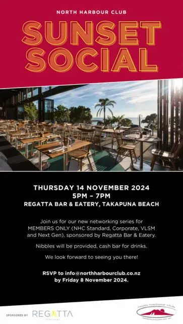 Member Networking Sunset Social - North Harbour Club