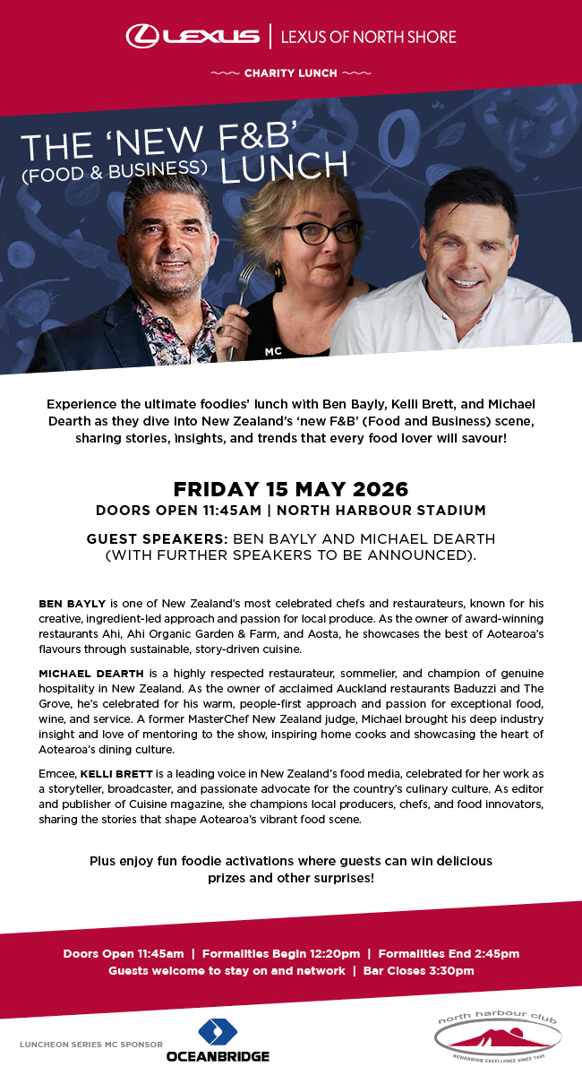 Lexus of North Shore Food & Business Lunch - North Harbour Club